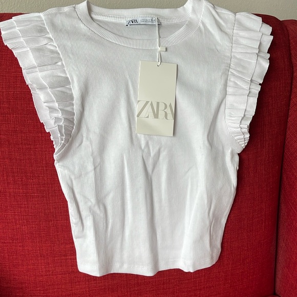 Zara | Tops | Zara Ruffled Top | Poshmark
